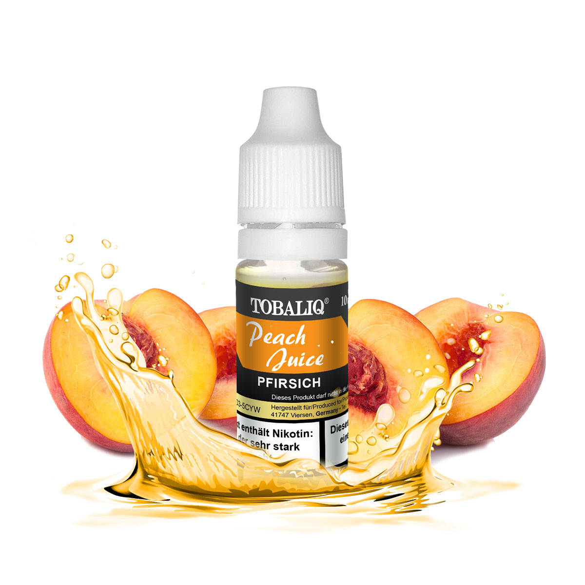TOBALIQ E-Liquid – 6mg Nikotin – Peach Juice - Premium24 GmbH