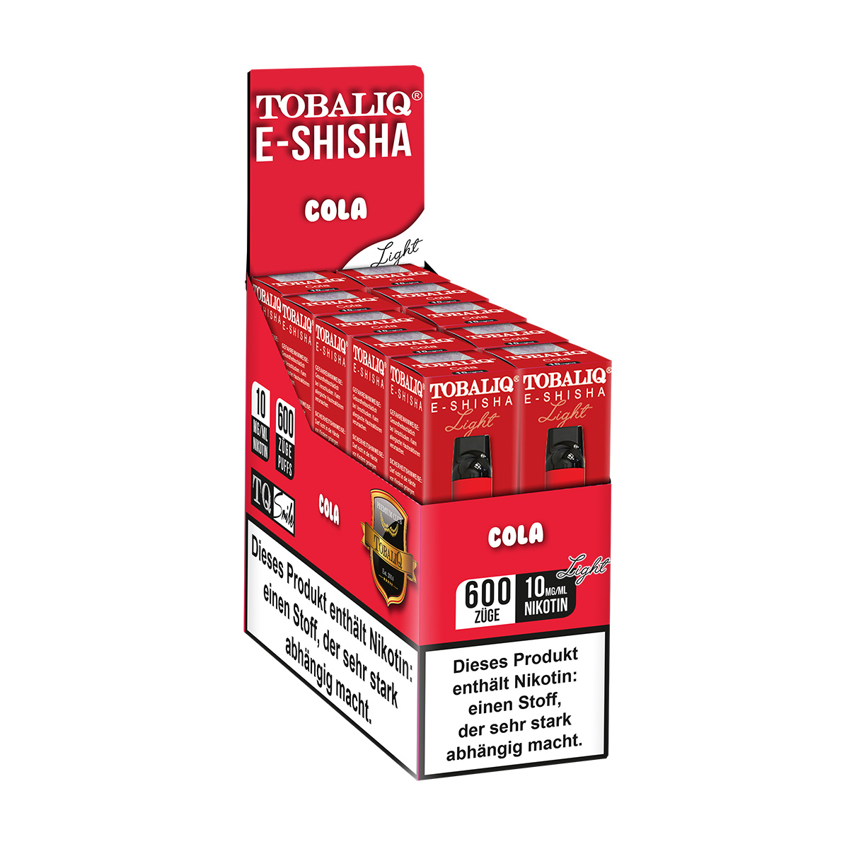 TobaliQ E-Shisha 600Puffs – 10mg Nikotin – Cola - Premium24 GmbH