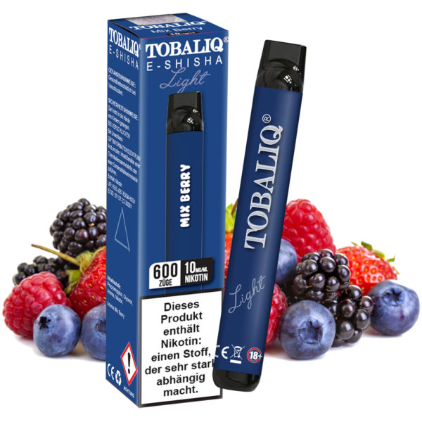 TobaliQ E-Shisha 600Puffs – 10mg Nikotin – Mix Berry - Premium24 GmbH